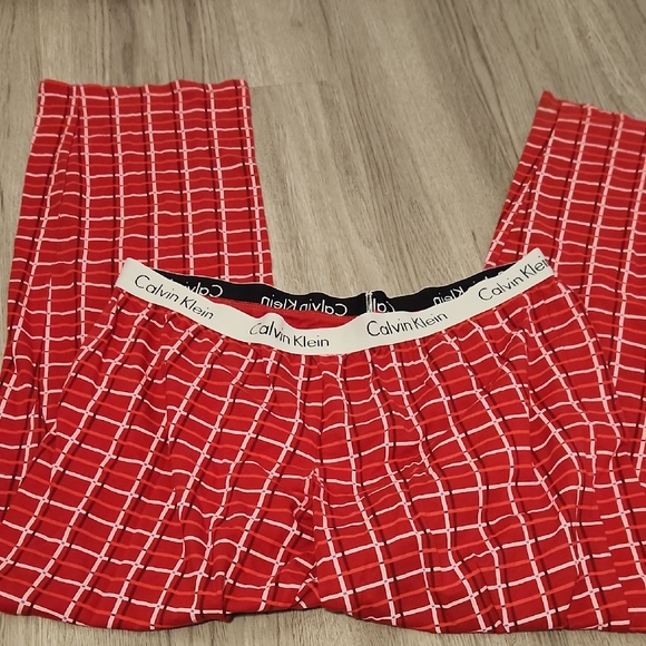 Calvin Klein | Intimates & Sleepwear | Calvin Klein Red Checkered ...
